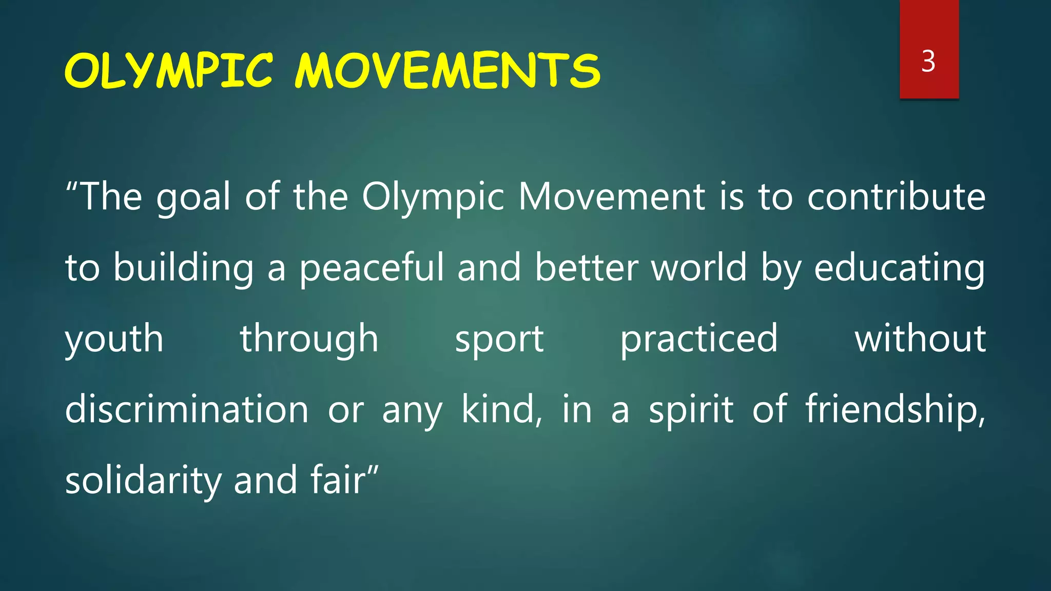 UNIT - 2 Olympic Movements | PPTX