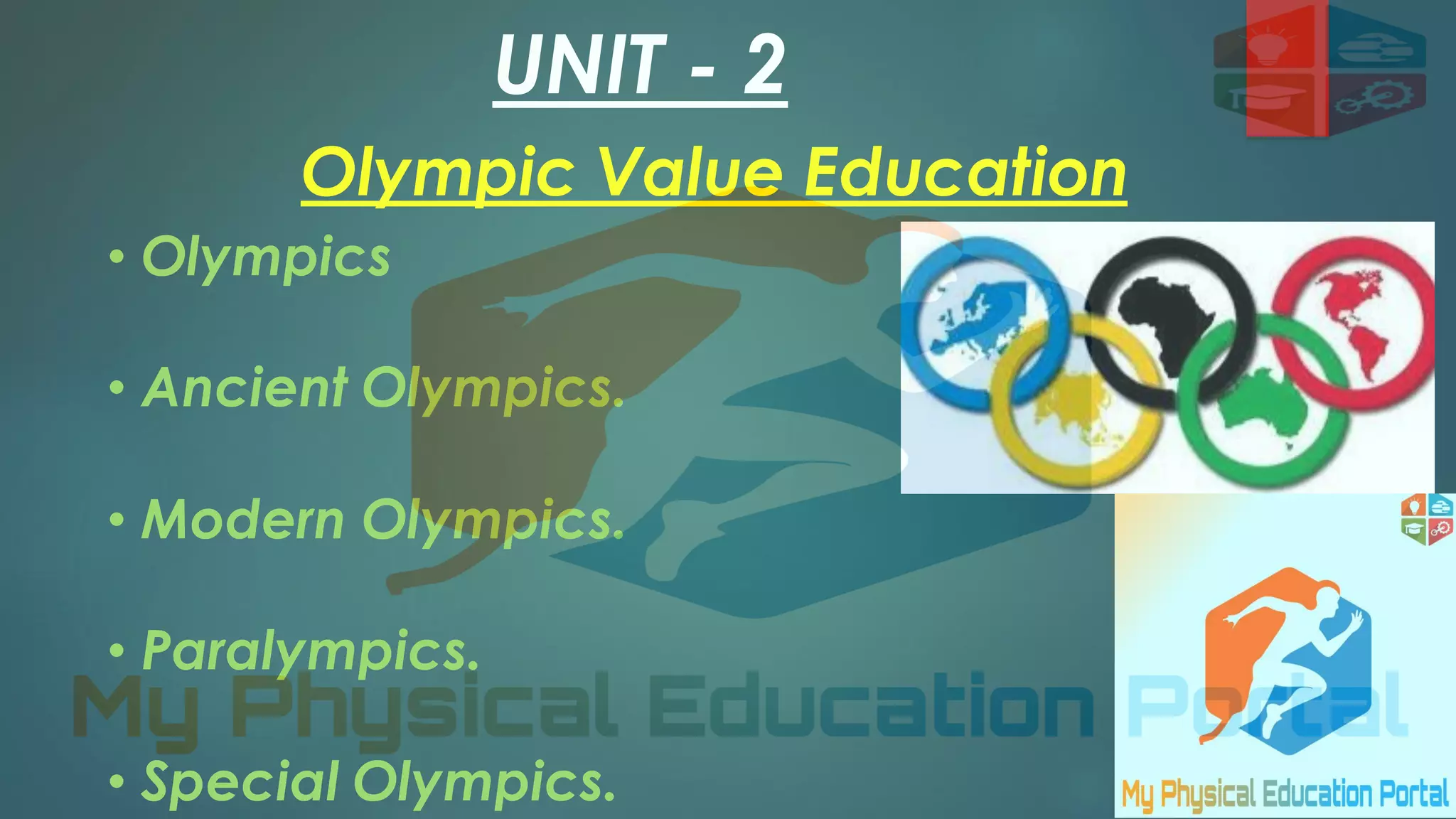 Olympics ( ancient Olympics, modern Olympics and special Olympics) | PDF