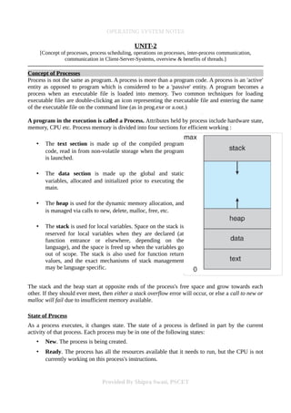 Operating System-Concepts of Process | PDF