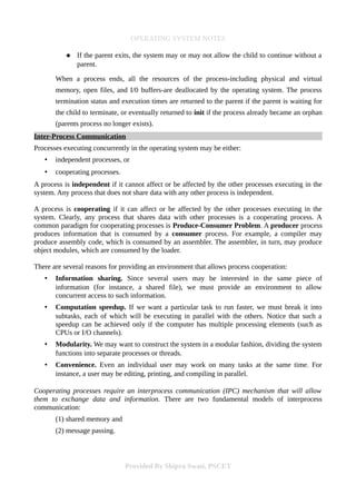 Operating System-Concepts of Process | PDF
