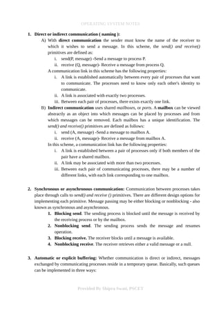 Operating System-Concepts of Process | PDF