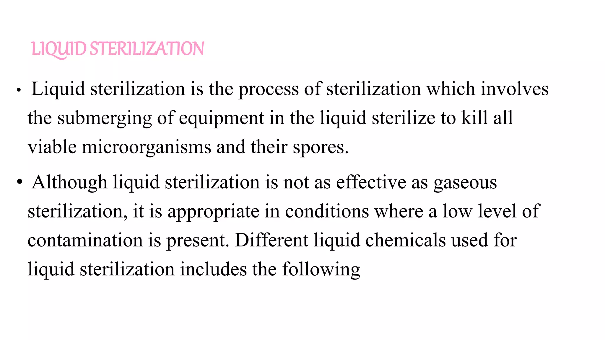 Study of principle, procedure, merits, demerits and applications of physical, chemical gaseous ...