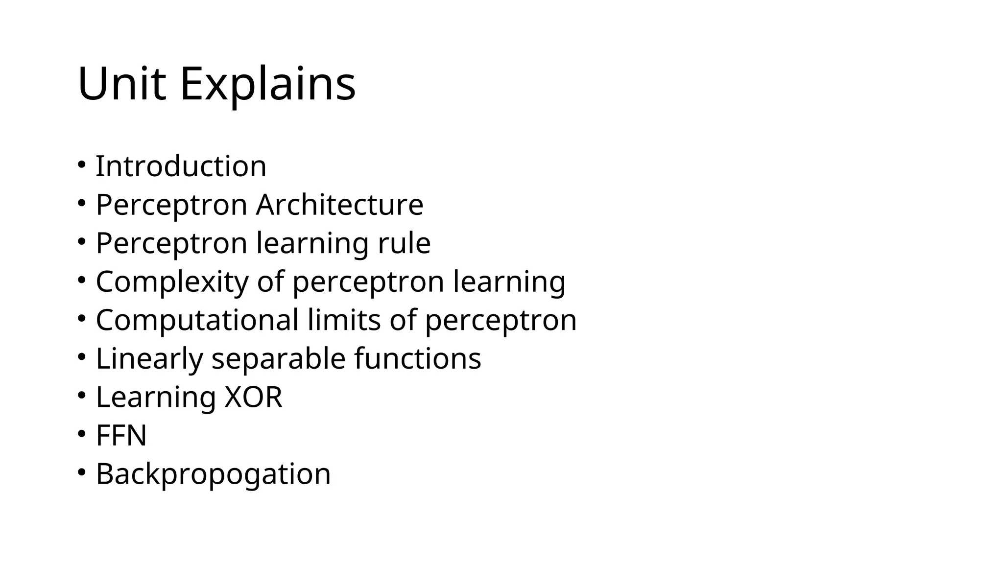 artificial neural networks Unit-2 Perceptron.ppt