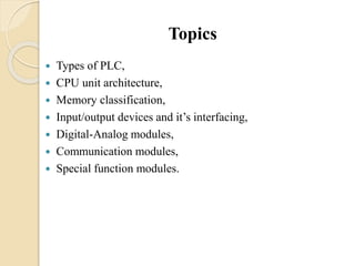 Unit-2 PLC Hardware AND DIFFERENT COMPONENTS | PDF