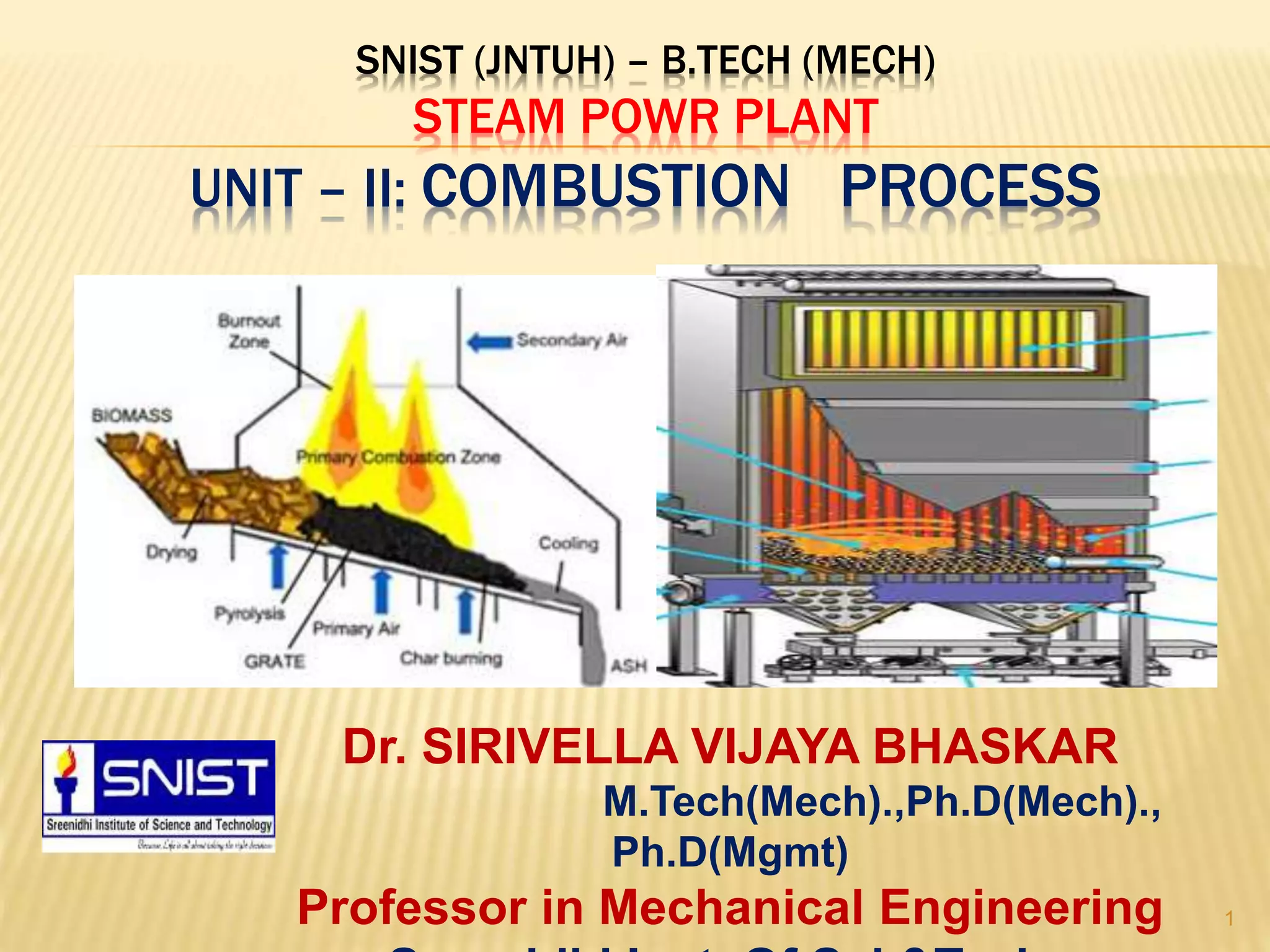 STEAM POWER PLANT : COMBUSTION PROCESS | PPT