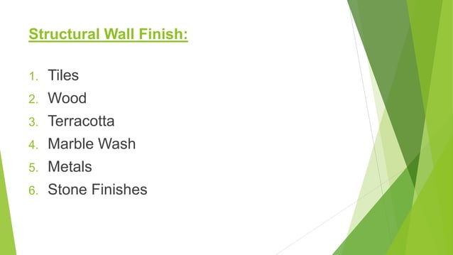 Interior Wall Finishes | PPTX | Woodworking | Arts and Crafts