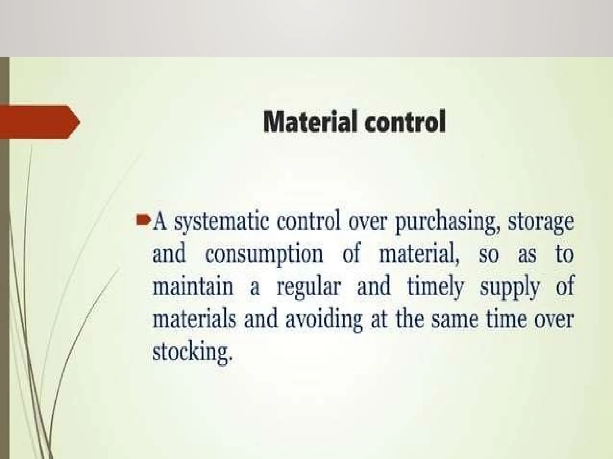 Unit-2 PPT -Introduction to Material Control | PPTX