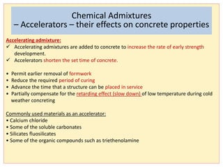 Concrete Technology: Chemical and Mineral Admixture | PPTX