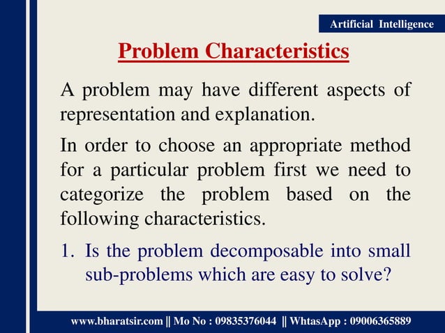 Problem Characteristics in Artificial Intelligence | PDF | Computer ...