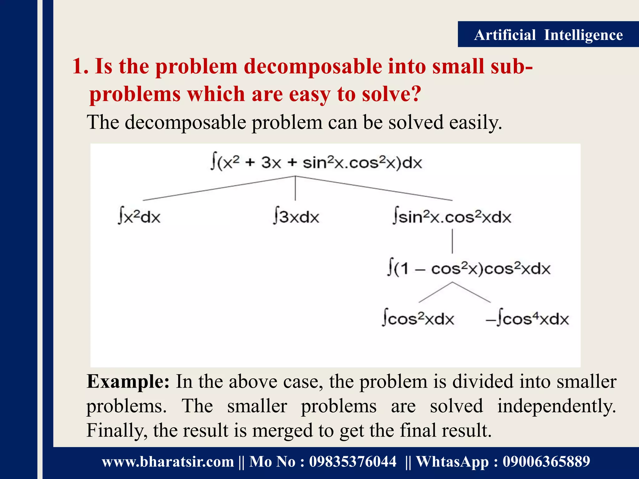 Problem Characteristics in Artificial Intelligence | PPTX