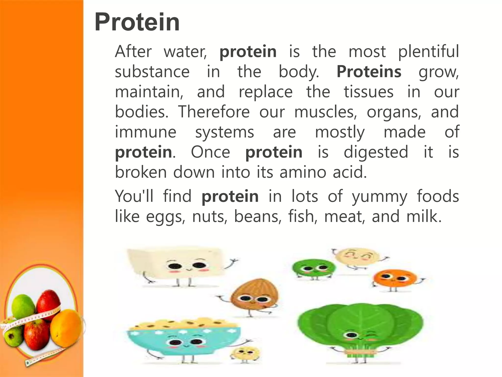 Proteins classification, source, function & RDA | PPTX