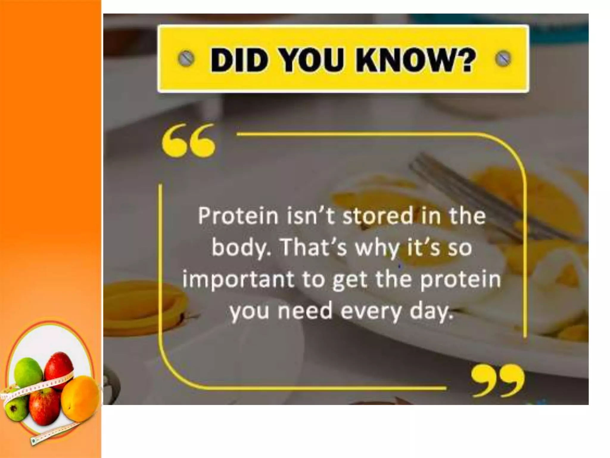 Proteins classification, source, function & RDA | PPTX