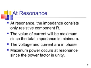 Unit 2 resonance circuit | PPT