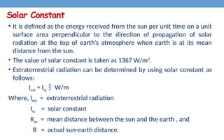 CME 365 RENEWABLE ENERGY TECHNOLOGIES Unit-2 Solar Energy.pptx