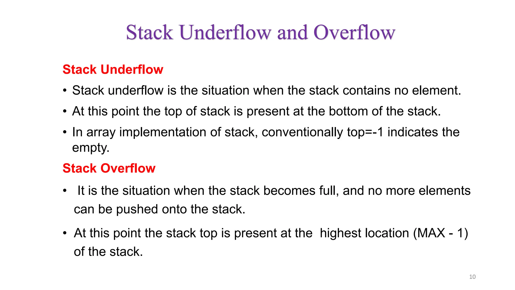 Unit - 2 Stack and Array Implementation in C | PDF