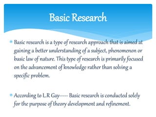 Unit 2 types of research | PPT