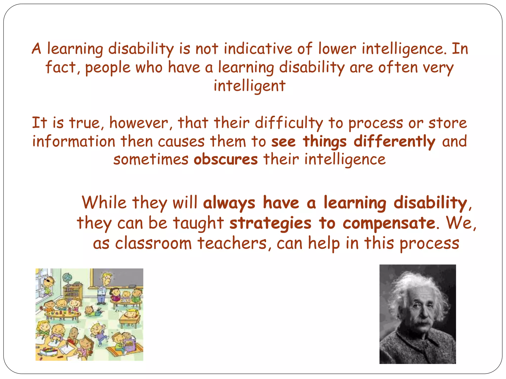 UNDERSTANDING LEARNING DISABILITIES | PPT | Brain and Nervous System ...