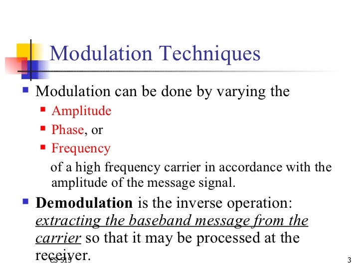 Modulation Techniques for Mobile Radio Modulation Techniques for Mobile Radio