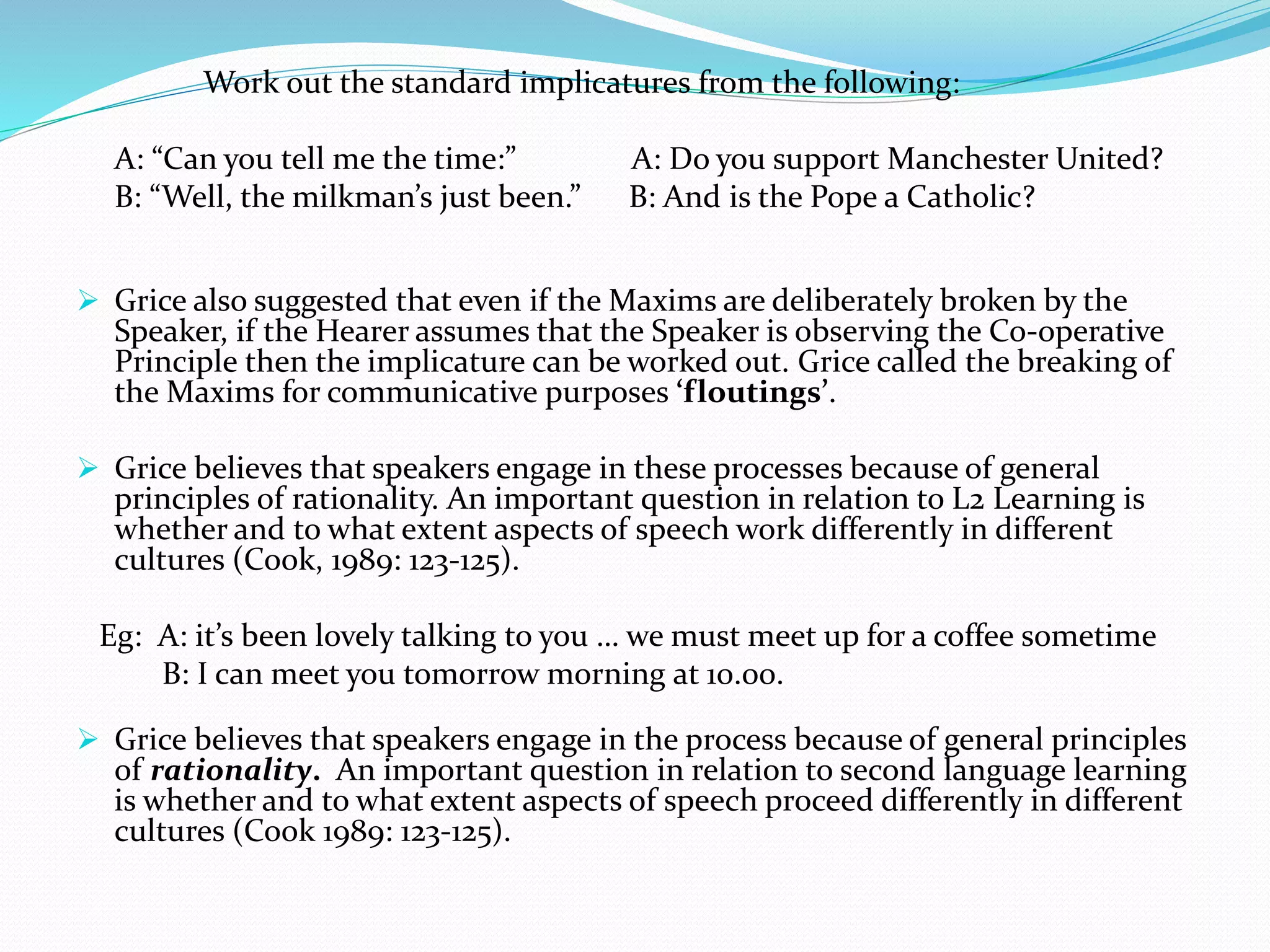 Pragmatics And Discourse Context And Speech Acts Pptx