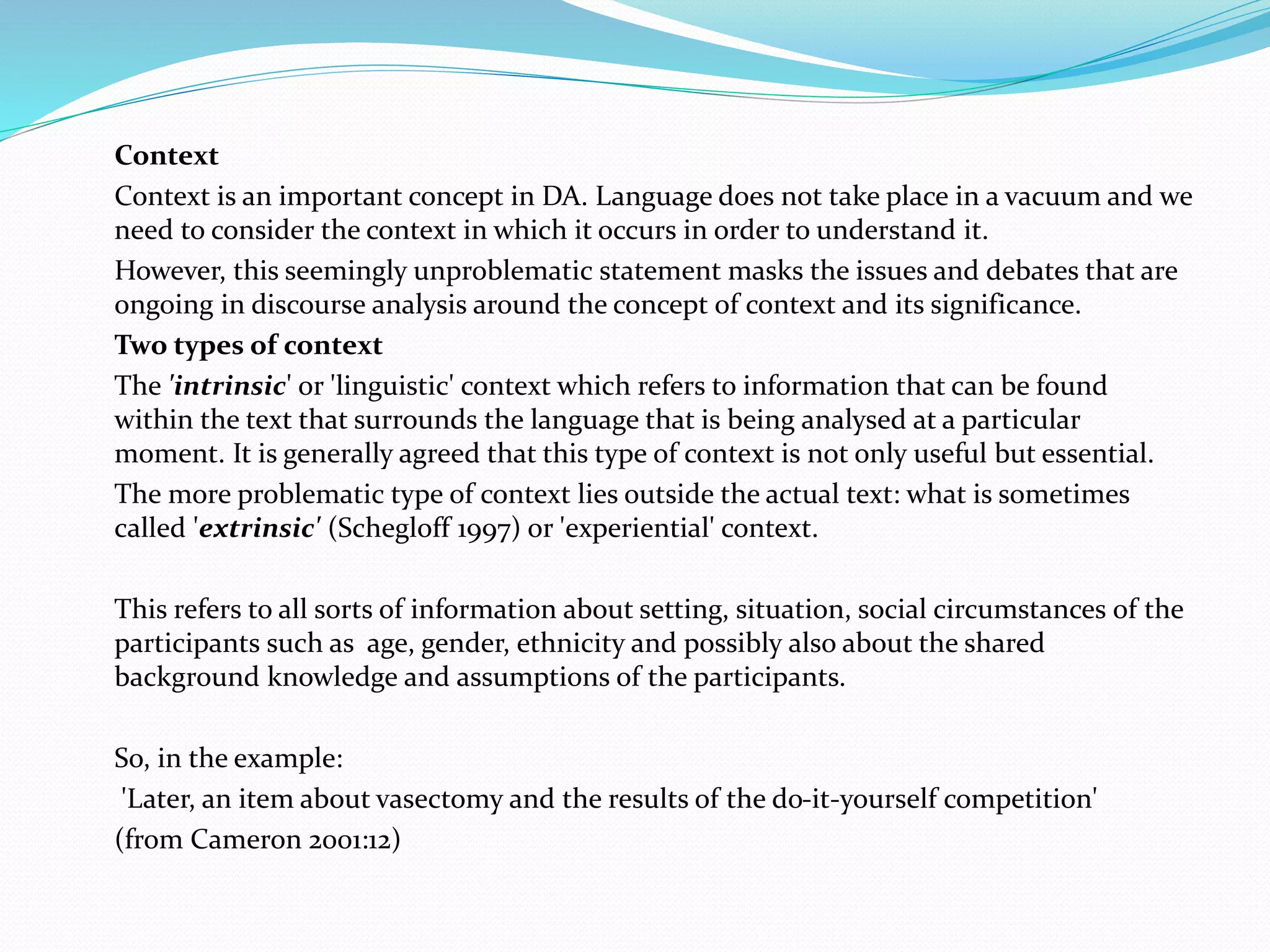Pragmatics And Discourse Context And Speech Acts Pptx