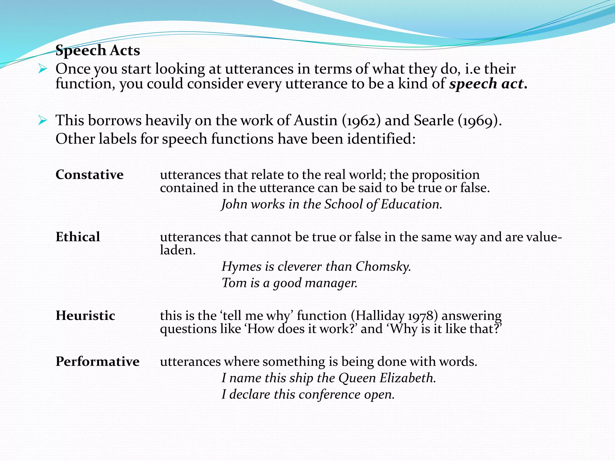 Pragmatics And Discourse Context And Speech Acts Pptx