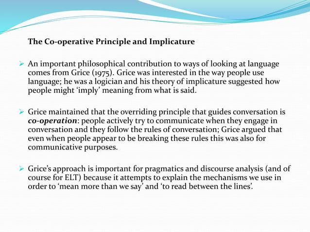 Pragmatics And Discourse Context And Speech Acts Pptx