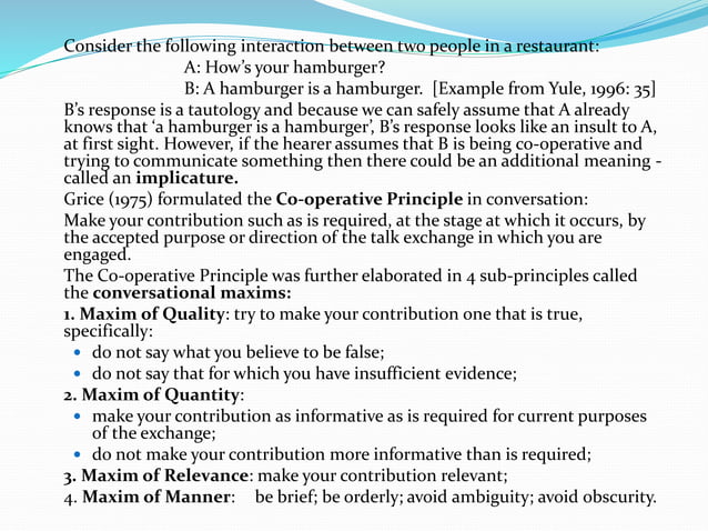 Pragmatics And Discourse Context And Speech Acts Pptx