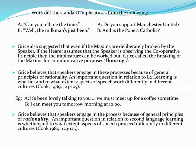 Pragmatics And Discourse Context And Speech Acts Pptx