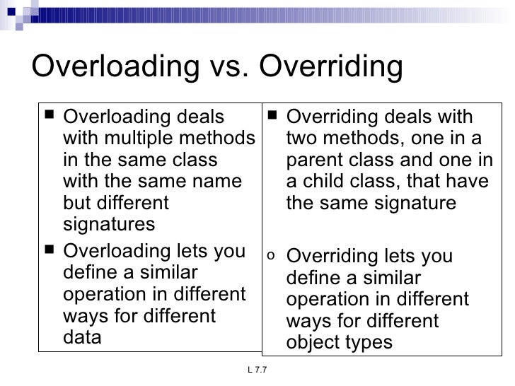 Overloading Vs Overriding Java Example Cloudshareinfo Overloading Vs Overriding Java Example Cloudshareinfo