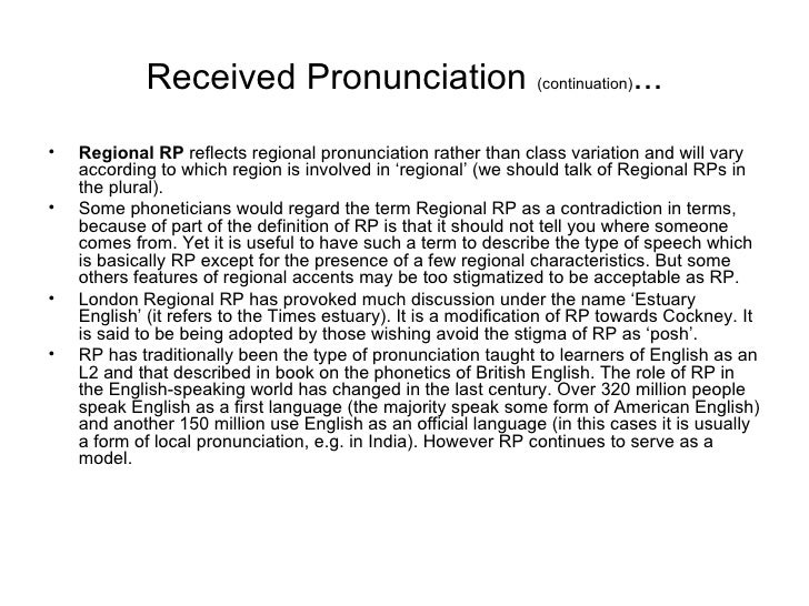 Received Pronunciation