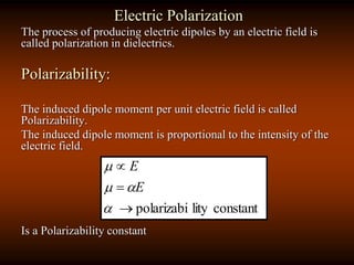 DIELECTRICS PPT | PPT