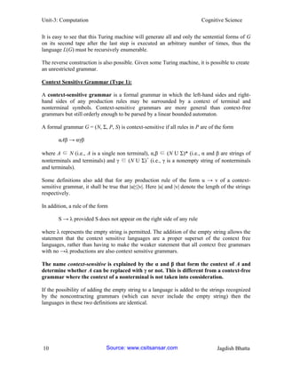 Cognitive Science Unit 3 | PDF