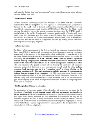 Cognitive Science Unit 3 | PDF