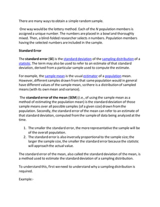 Unit 3 Sampling | DOCX