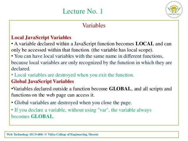 35 Difference Between Local And Global Variable In Javascript ...