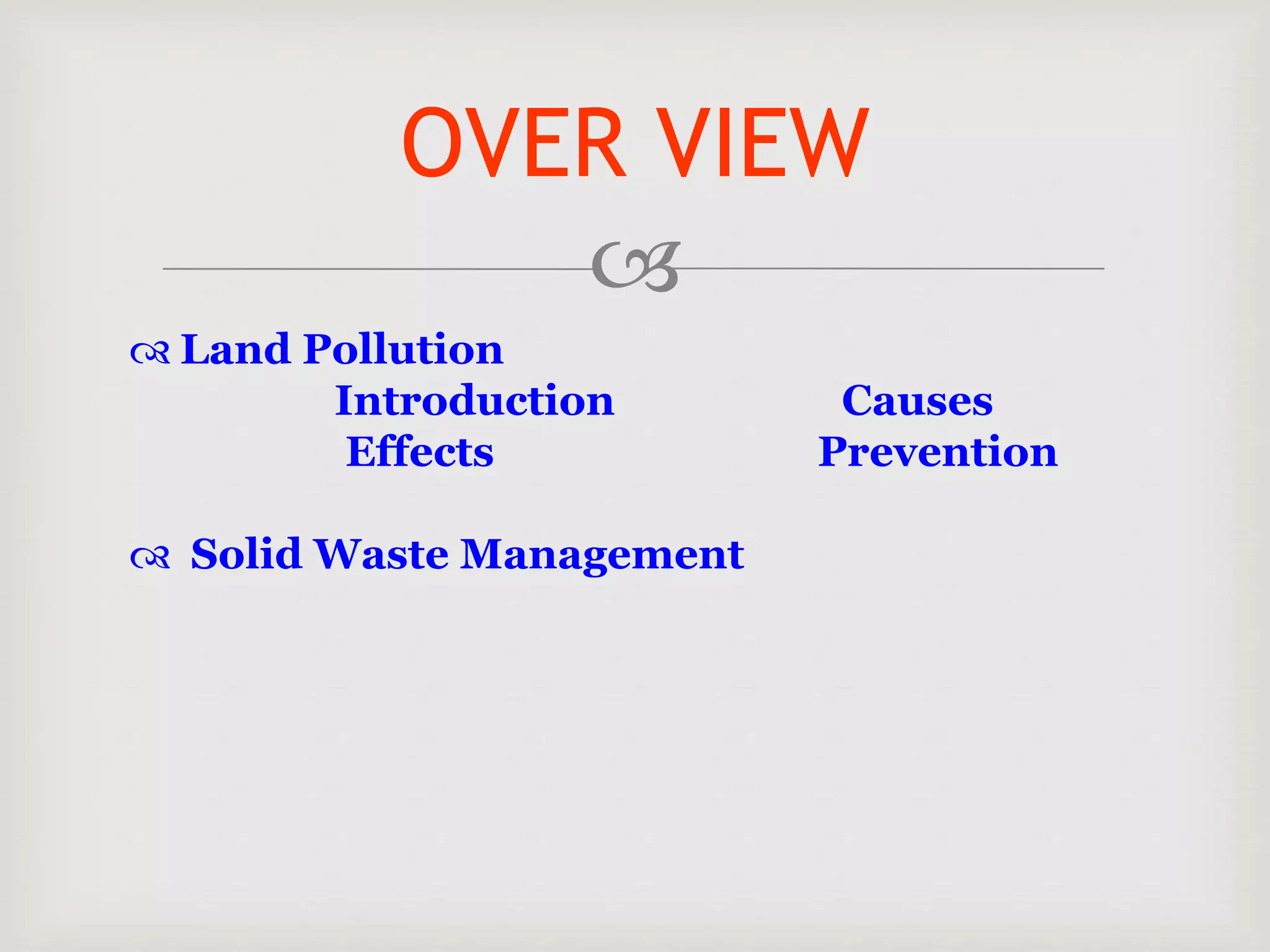 pollution and waste management | PPTX