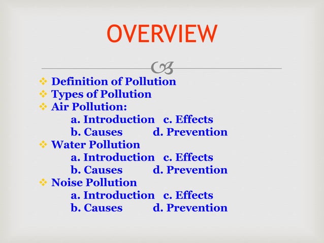 pollution and waste management | PPTX