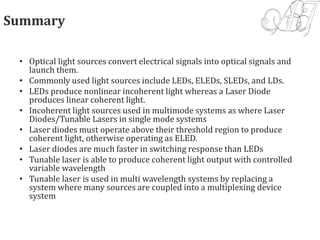 optical communication Unit 3 | PPT
