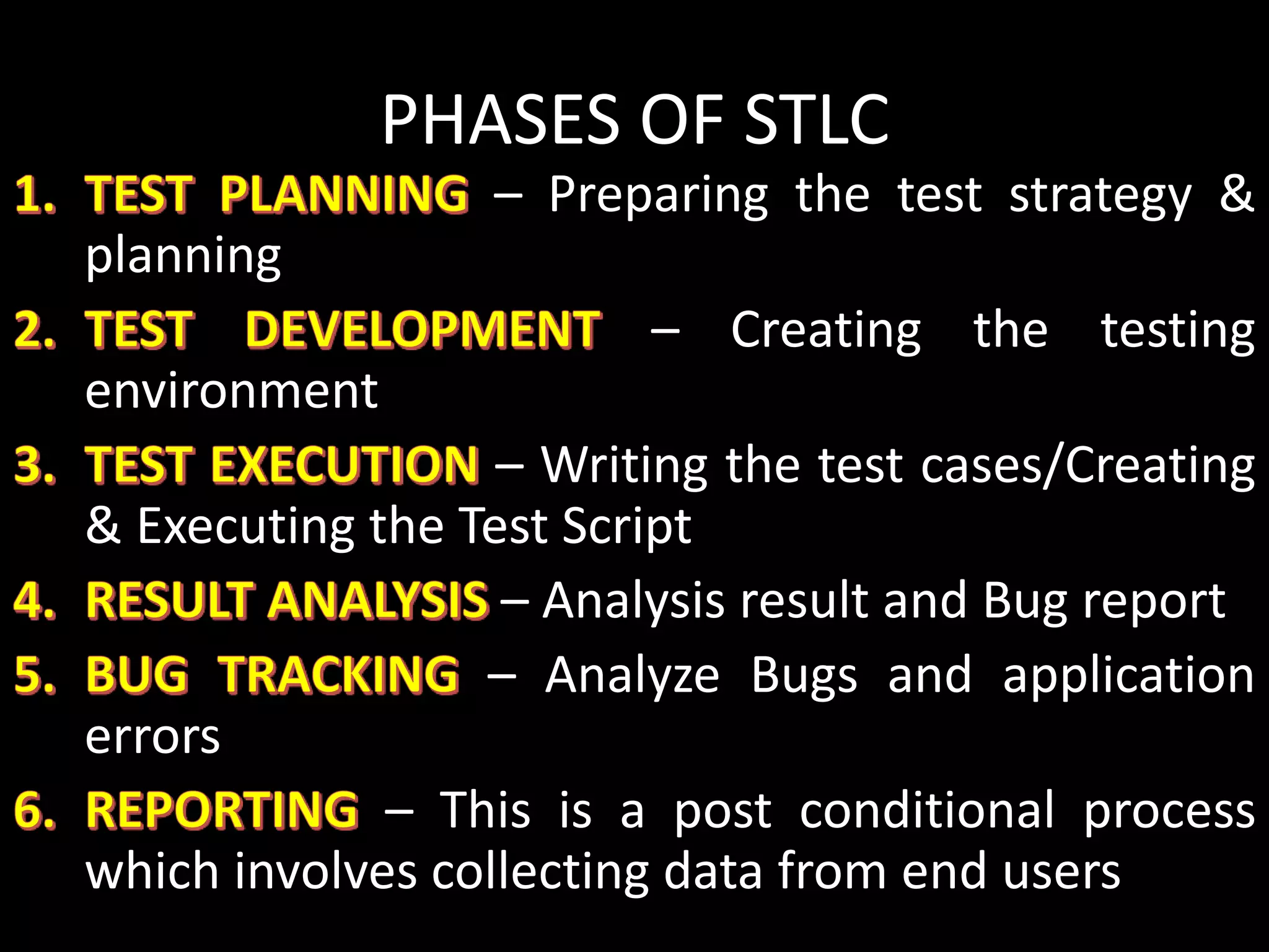 Software Testing Life Cycle Unit-3 | PPT