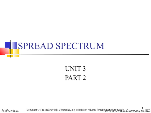 SPREAD SPECTRUM | PPT | Computer Networking | Computing