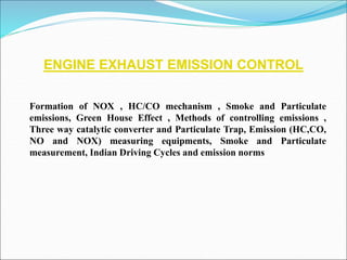 POLLUTION AND CONTROL | PPT