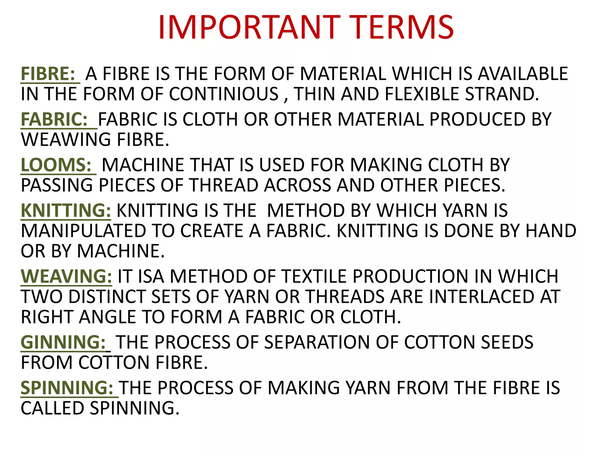 FIBRE TO FABRIC | PPTX