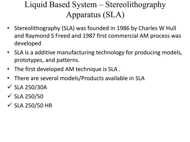 3D PRINTING - LIQUID AND SOLID BASED ADDITIVE MANUFACTURING | PPTX | 3 ...