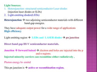 Unit 3- OPTICAL SOURCES AND DETECTORS | PPTX