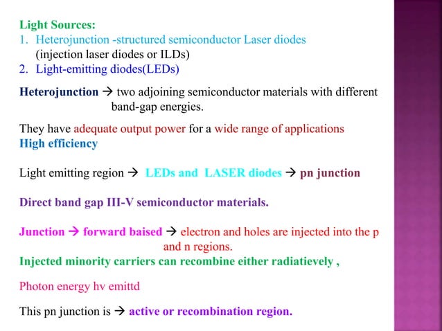 Unit 3- OPTICAL SOURCES AND DETECTORS | PPTX | Chemistry | Science