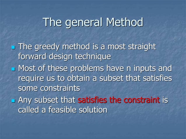 Unit 3-Greedy Method | PPT