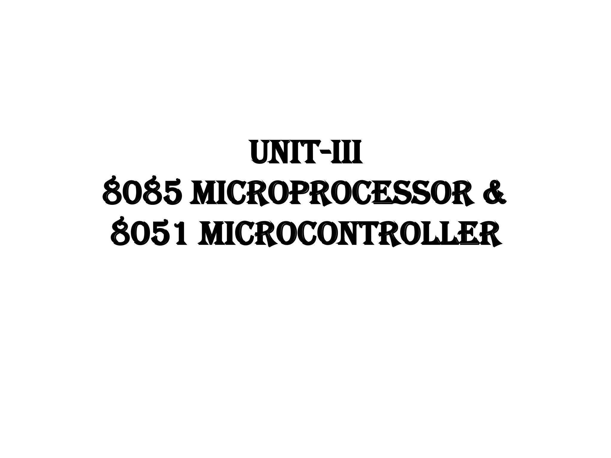 Introduction to 8085 Microprocessors | PDF