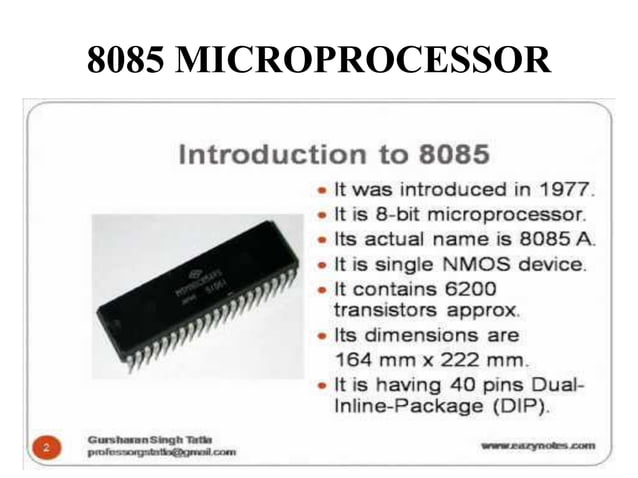 Introduction to 8085 Microprocessors | PDF