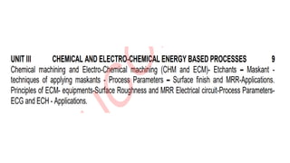 Chemical and Electro Chemical Based process | PDF | Chemistry | Science
