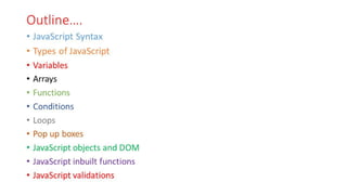 WD - Unit - 3 - Java Script | PPT